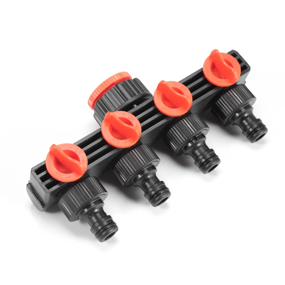 4-way Garden Hose Pipe Splitter Drip Irrigation Watering Connector ...