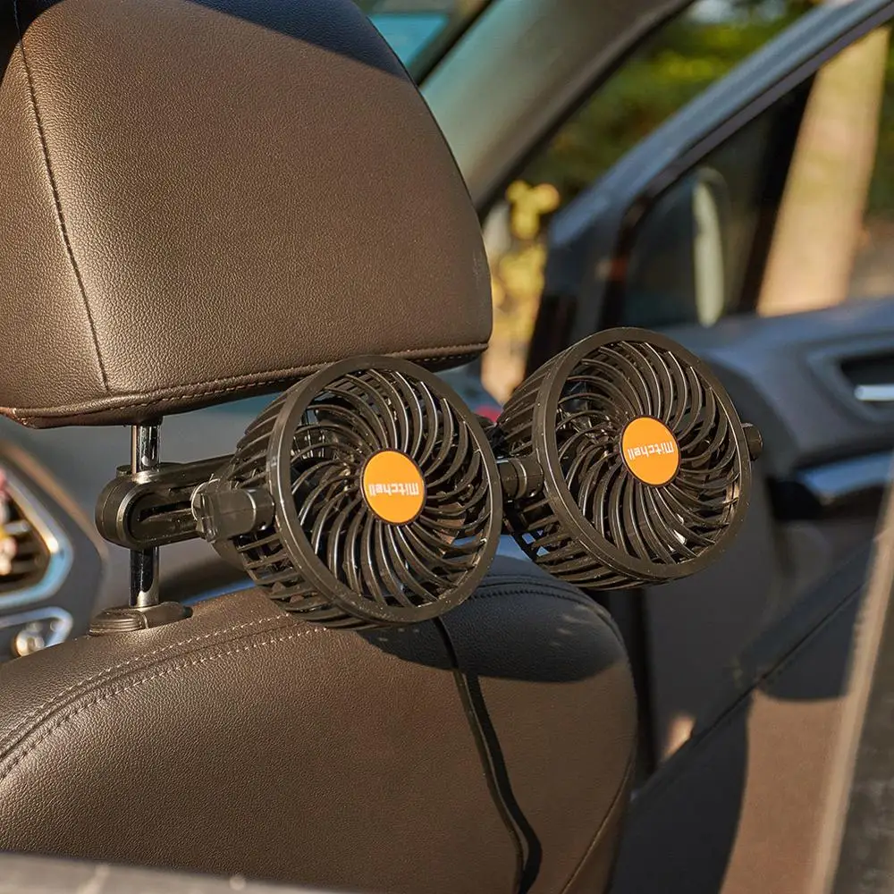 24v Truck Lorry Car Cooling Fans 360 Rotation Backseat Twin Head Wind ...