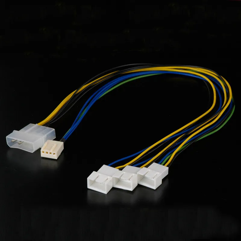 4Pin PWM Fans Splitter Power Cable PC DIY 4-pin IDE Molex PWM Splitter ...