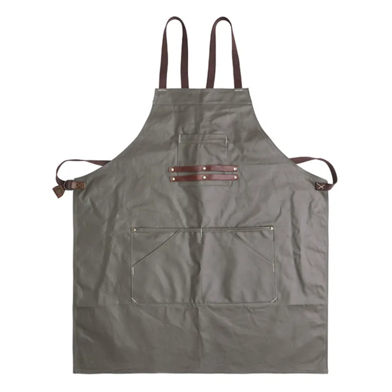 Waterproof Canvas Apron Cotton Strap Barber Florist Gardener Painter ...