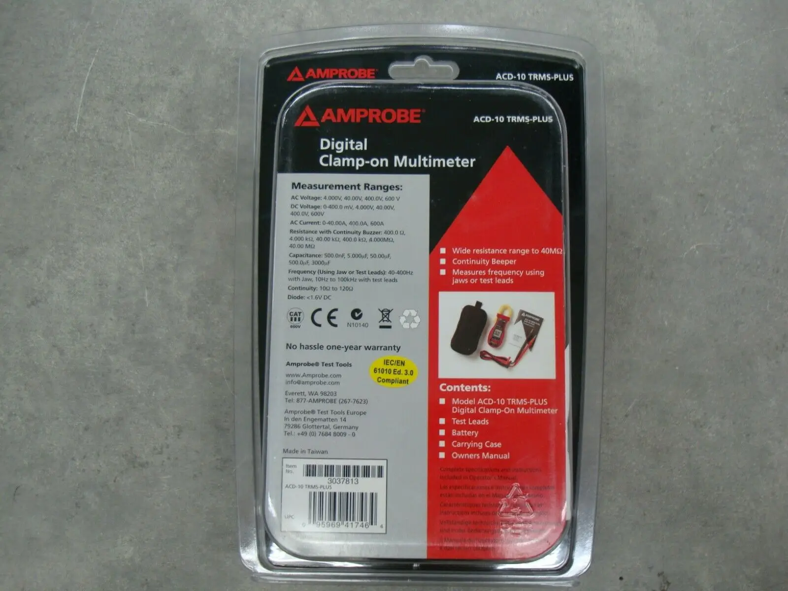 Amprobe ACD-10 TRMS-PLUS 600A клещи переменного тока AC/DC Напряжение ...