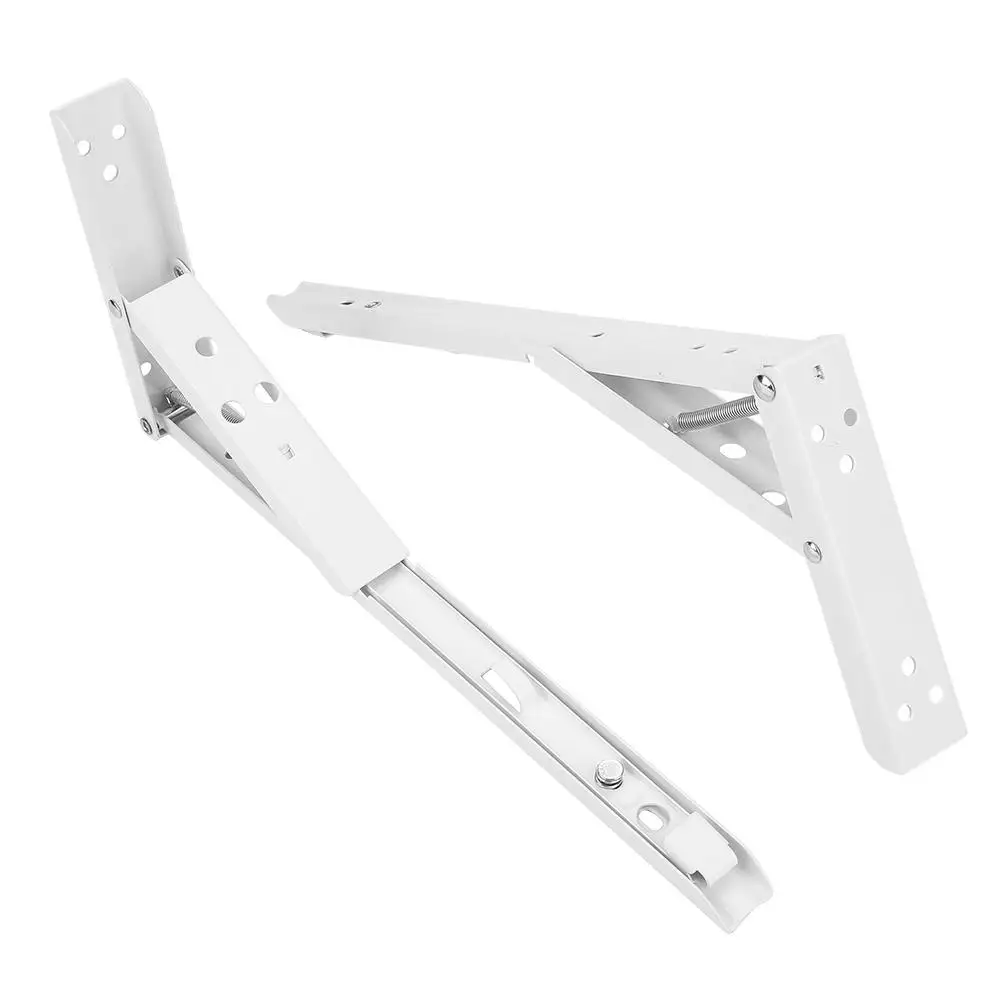 White Folding Adjustable Angle Bracket Wall Mounted Stand Rack Brackets ...