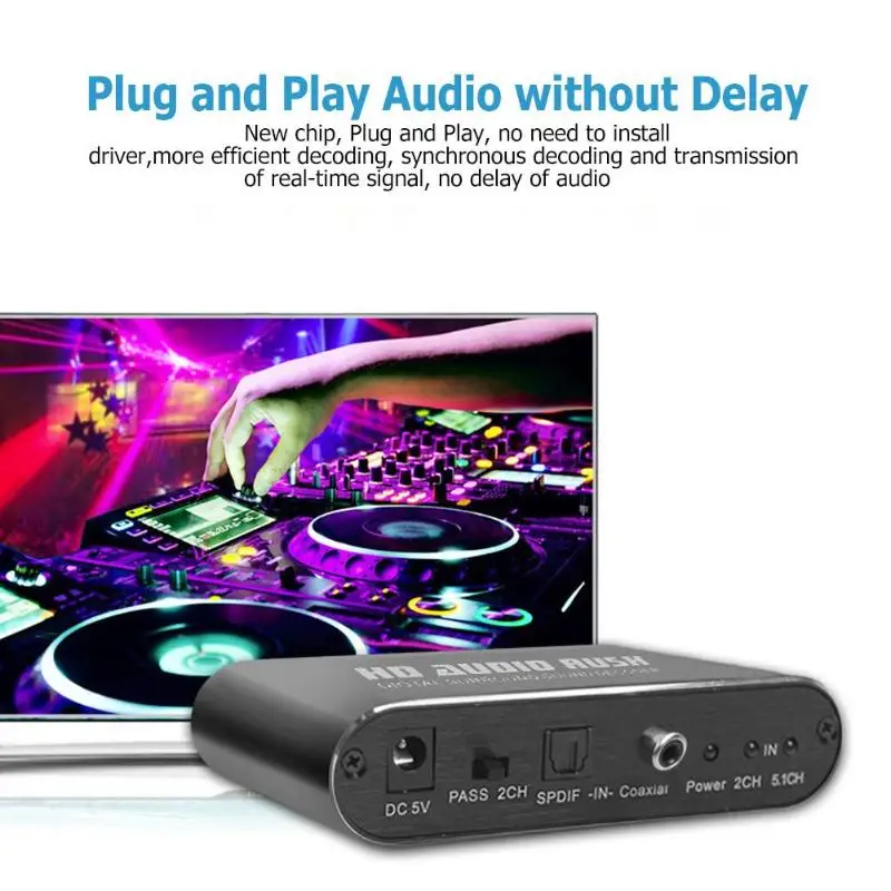 5.1 Channel HD Audio Rush Digital Surround Sound Decoder Audio ...