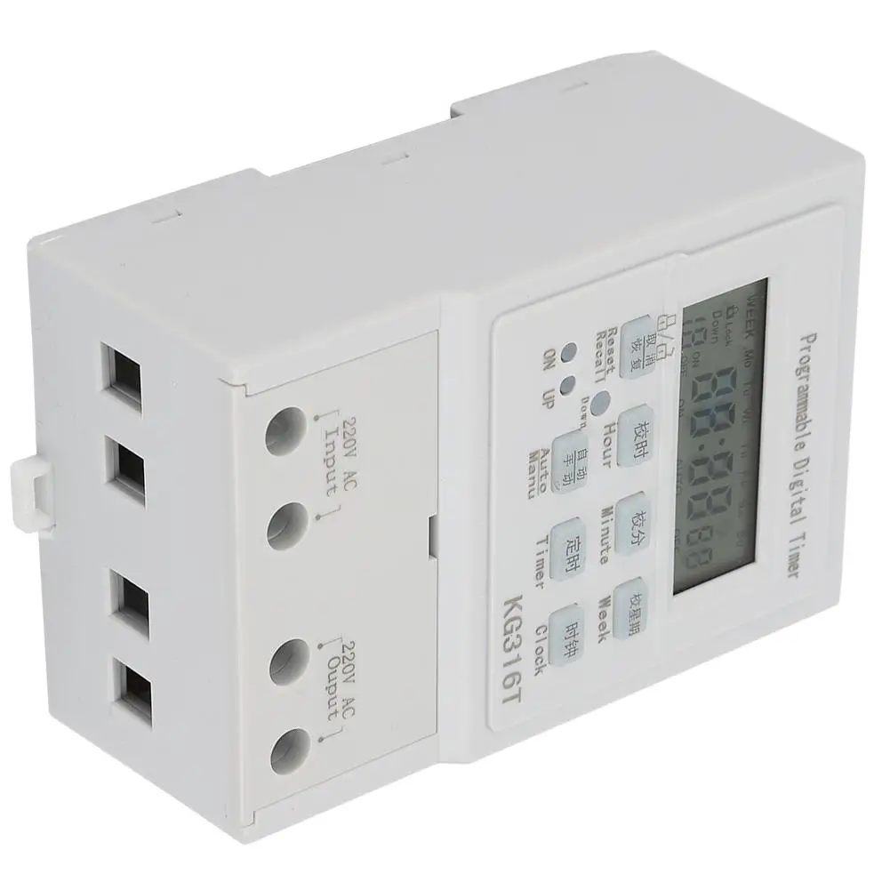 Mini AC 220V 1W 25A Digital Timer Switch Programmable Control Timing ...