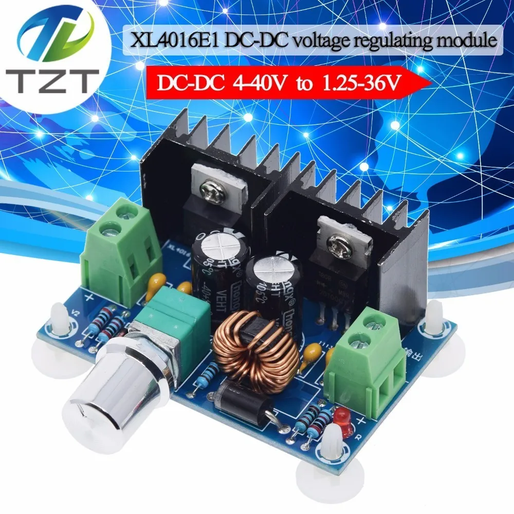 【KAMDSS015】Max 8A 200W DC-DC Step Down Buck Converter Power Supply XL4016 PWM Adjustable 4-40V ...