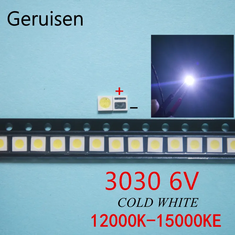 100PCS LED Backlight High Power LED 1.8W 3030 6V Cool white 150-187LM PT30W45 V1 TV Application ...