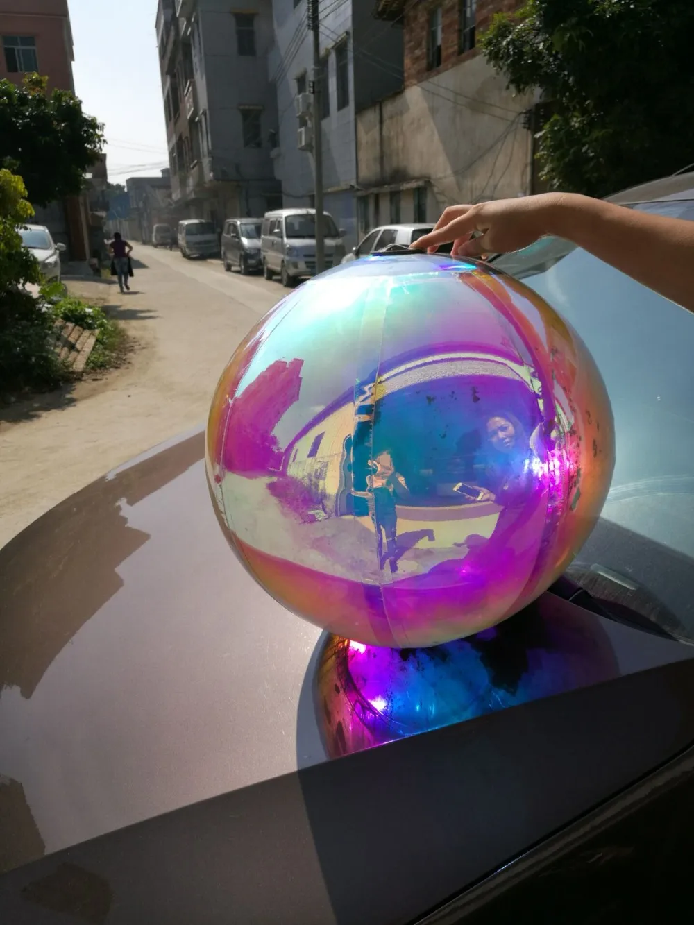 2.2m Diameter Pvc Inflatable Mirror Ball ,dazzling And Colorful,size ...