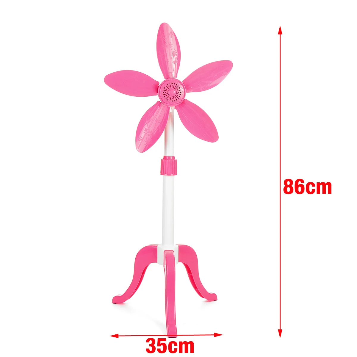 Adjustable Telescopic Tripod Floor Fan Red Five-leaf Plane Diameter ...