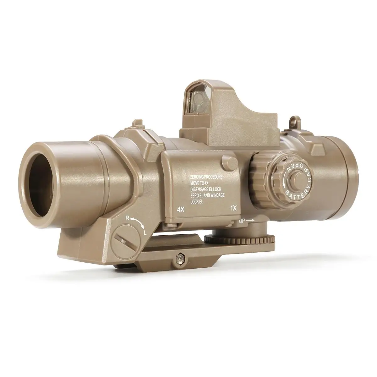 4X Red Dot Sight Tactical Magnifier Scope Primary Hunting For Gel Ball ...
