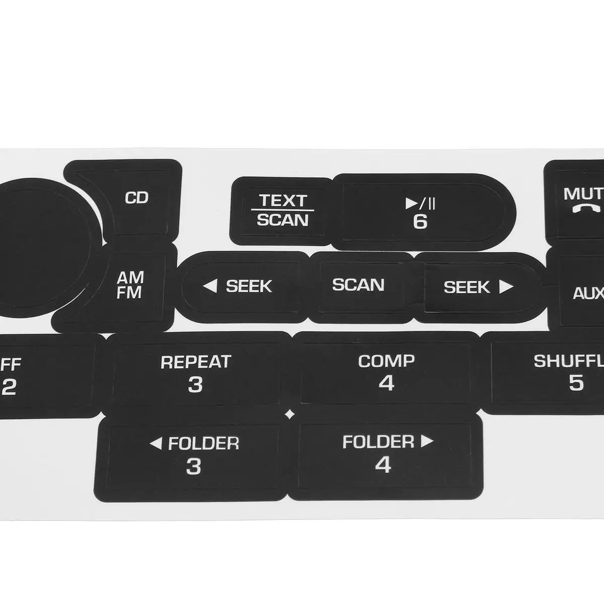 New Car Multimedia AM FM CD Radio Stereo Button Repair Decals Sticker ...