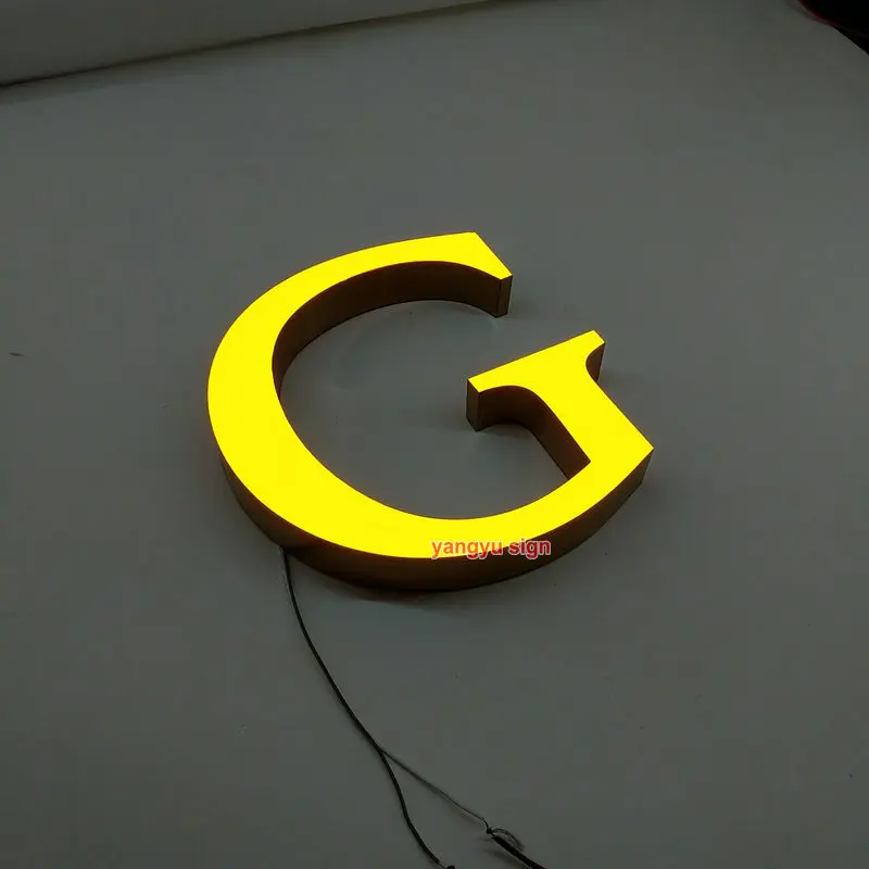 Custom factory advertising sign epoxy resin 3D Led signs advertising ...