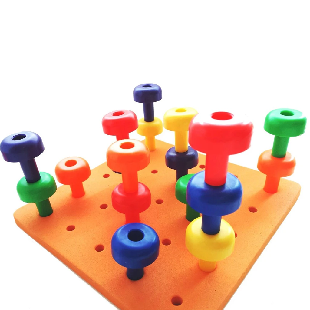 30Pcs-Tall-Stackers-Peg-Board-for-Fine-Motor-Skills-Occupational-Color ...