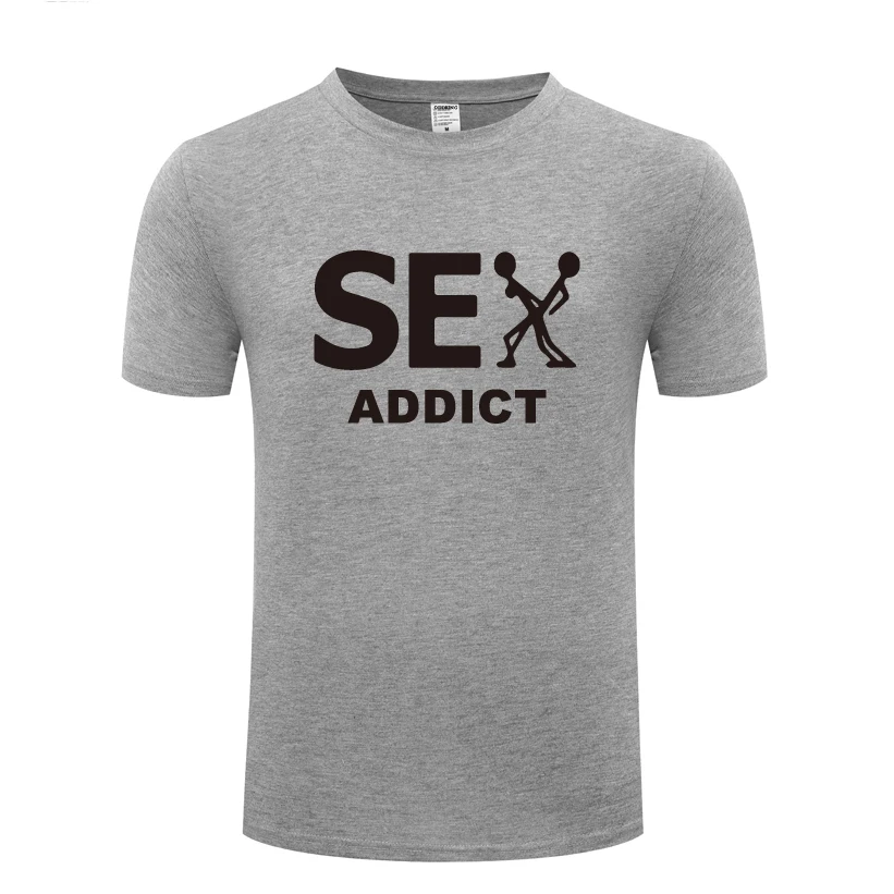 Sex Addict Creative Humor Mens Men T Shirt Tshirt 2018 New Short Sleeve