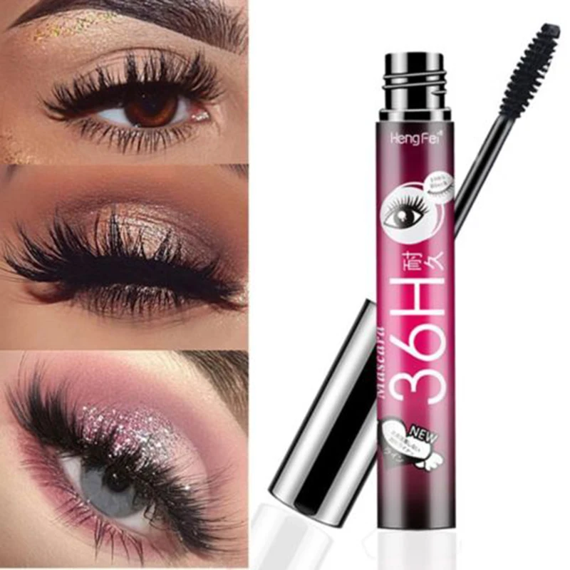 Máscara de pestañas de fibra de seda 4D resistente al agua Rimel 3d para extensión de pestañas ...