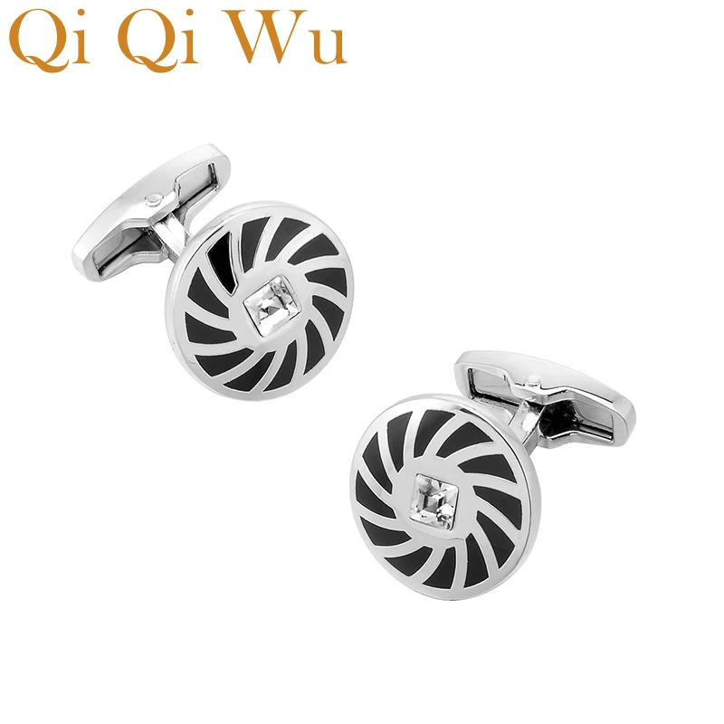 QiQiWu Turbine Shape Round Cufflinks Mens Wedding gift French Shirt ...