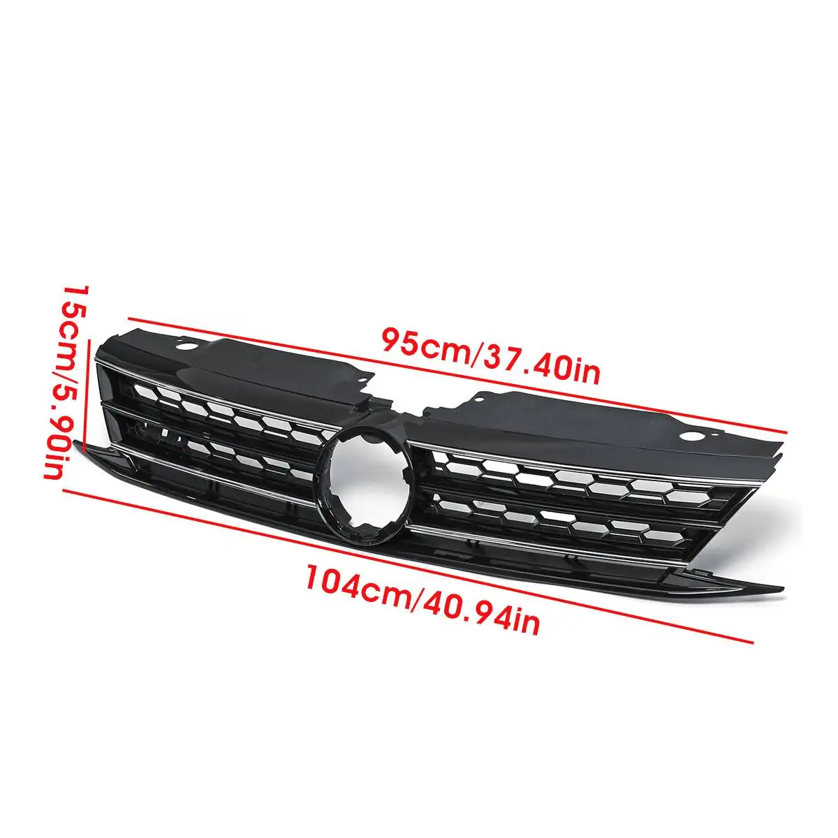 Front Honeycomb Hex Mesh Grille Bumper Trim For VW Jetta MK6 Sedan 2015 ...