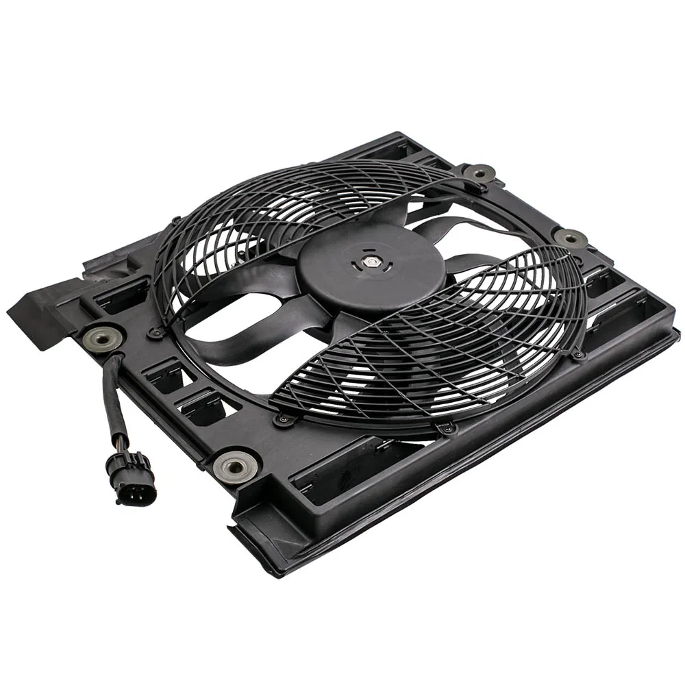 หม้อน้ำพัดลมระบายความร้อนสำหรับ BMW 5 Series E39 พัดลมมอเตอร์ 4 เสา ...