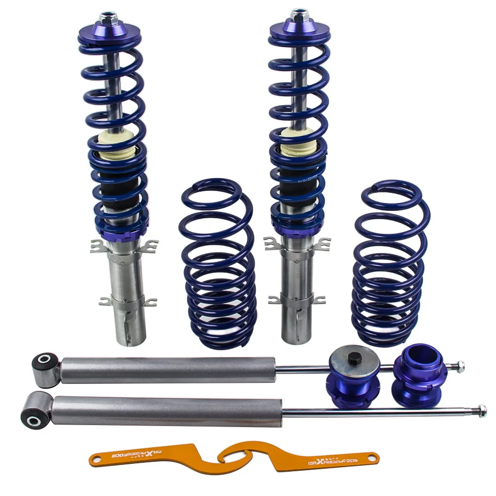 Blue Coilover Suspension Kit สำหรับ Volkswagen VW Golf MK4 โช้คอัพ ...