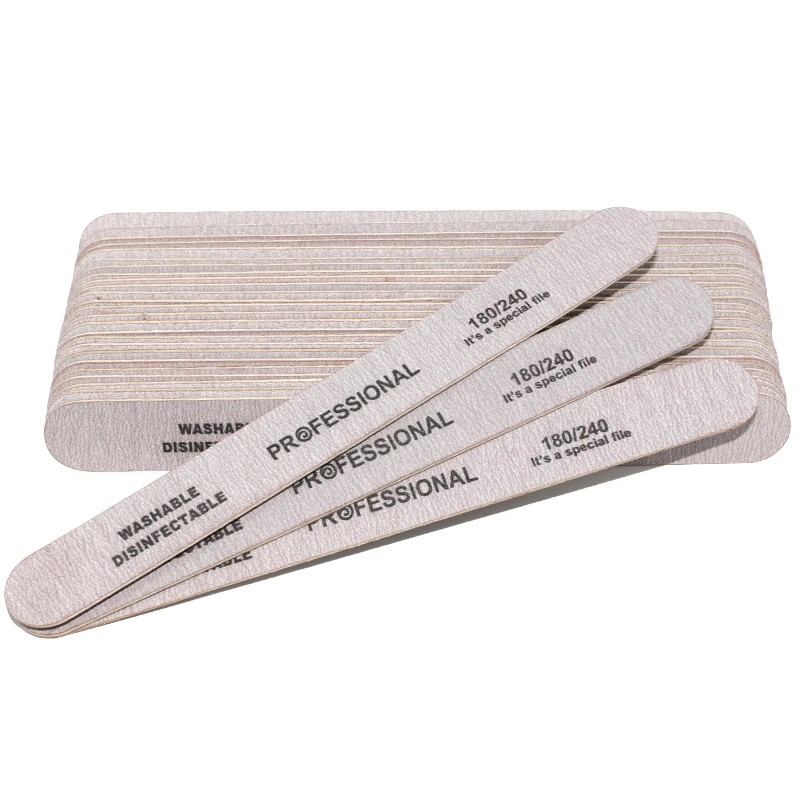 10pcs Nail File Wooden Art Sanding Buffer 100 120 180 240 Sandpaper Uv ...