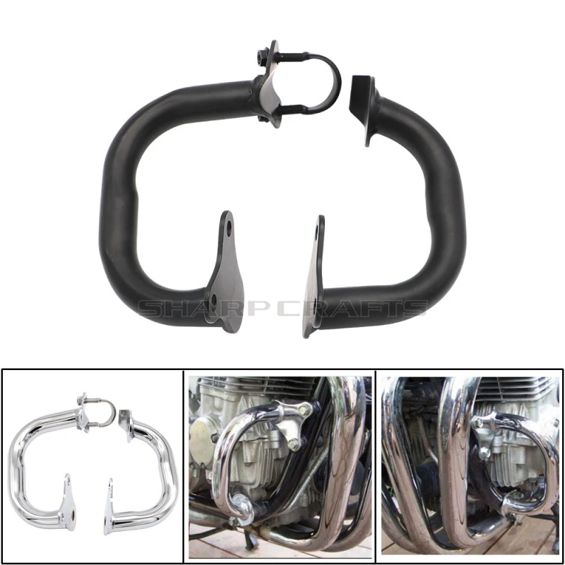 Motorcycle Chrome L/R Highway Crash Bars Engine Guard Rail Front Side ...