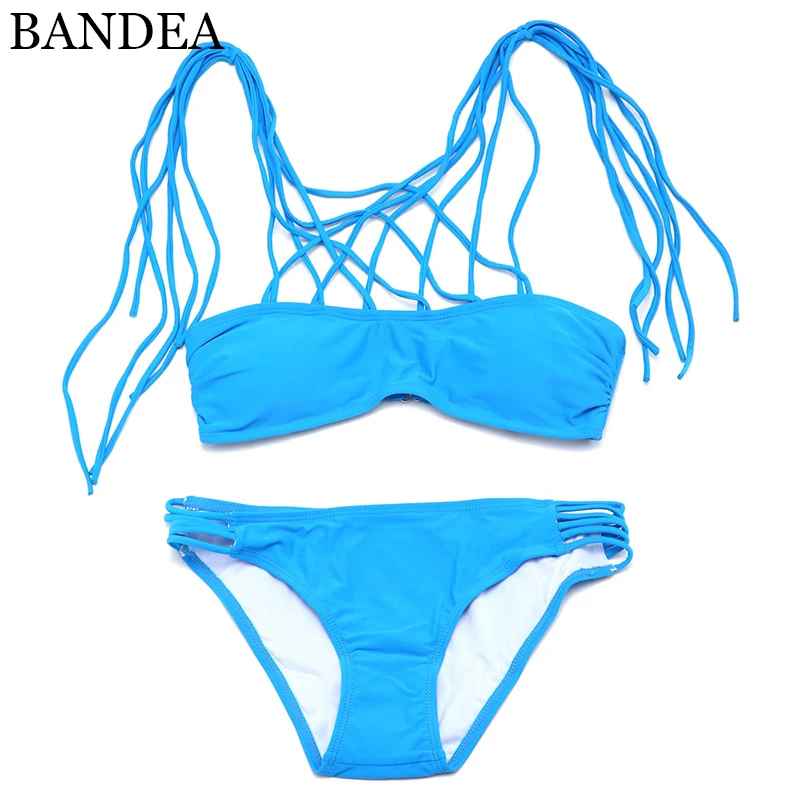 Bandea Bikini 2019 Woman Swimsuit Female Swimwear Women Solid Bather