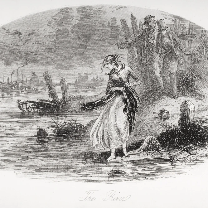 O Rio. Ilustração Do Romance de Charles Dickens David Copperfield Por H ...
