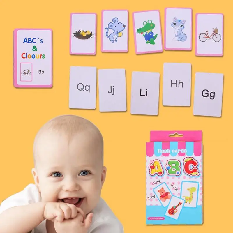 ABC English Alphabet Card 123 Writing Card Kids Literacy Educational ...