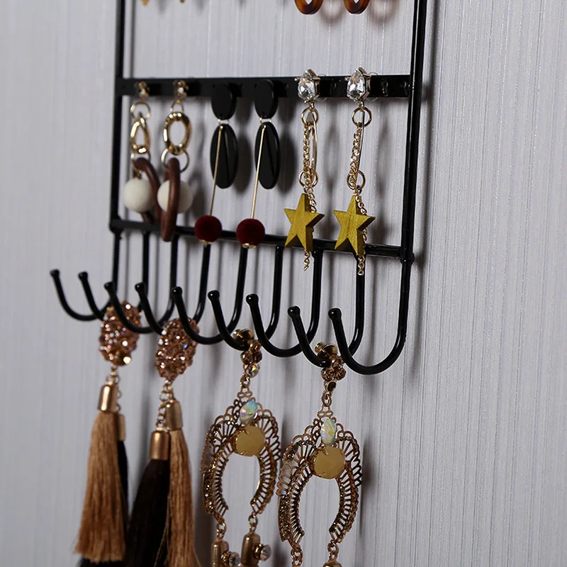 1pc Jewelry Organizer Durable Iron Creative Jewelry Display Shelf Wall ...