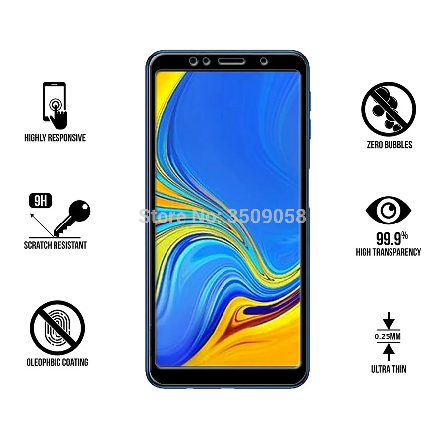 2 шт./упак. A7 Стекло для samsung Galaxy A7 A750 SM-A750F закаленное ...