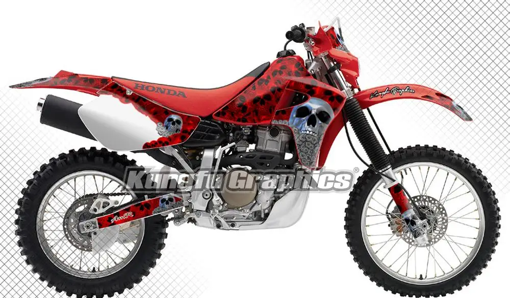 KUNGFU GRAPHICS Vinyl Stickers Custom MX Decals Kit for Honda XR 650R ...