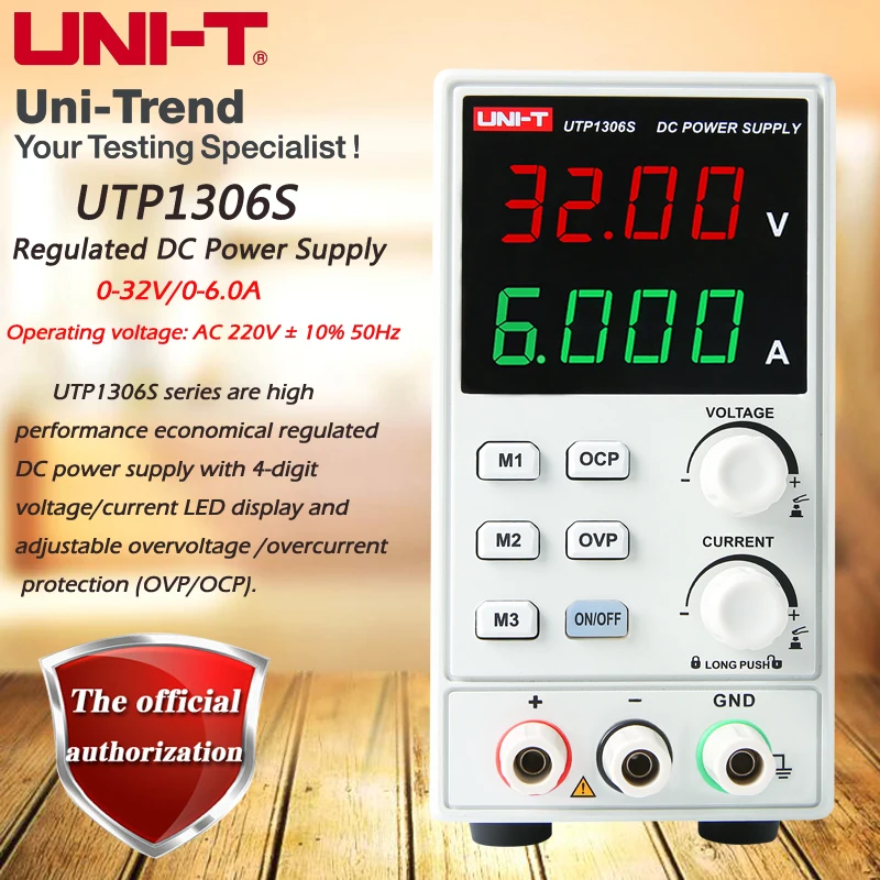 UNI T UTP1306S SINGLE OUTPUTประเภทแหล่งจ่ายไฟDC; 0 32V/0 6Aควบคุมแหล่ง ...