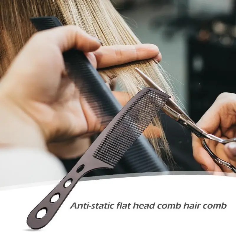 Anti static Stainless Steel Barbers Comb Pro Salon Combs Hair Cutting ...