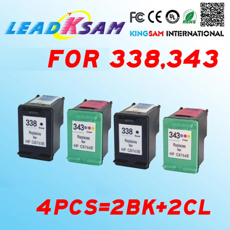 4x-ink-cartridges-compatible-for-hp338-hp343-for-hp-338-343-Deskjet-325 ...