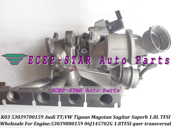 K03 53039700159 53039880159 06J145702G Turbo For AUDI TT For Volkswagen ...