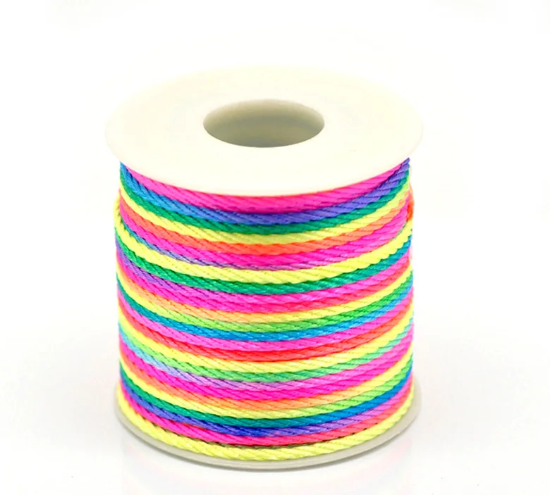 Lovely 1 Roll(about 50 Yards) Multicolor Nylon Cord String 1.5mm ...