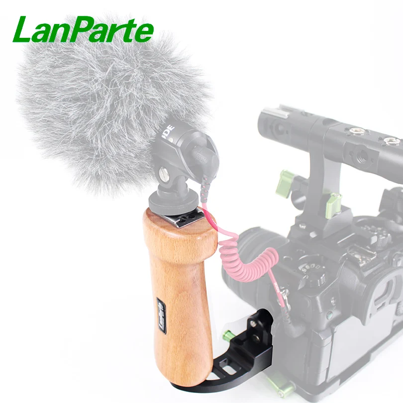 Lanparte Wooden Single Handle Grip With Nato Rail For Dslr Camera Cage ...