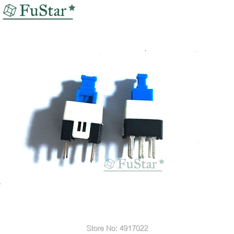 50pcs/lot 7x7mm 7*7mm 6pin Push Tactile Power Micro Switch Self Lock On ...