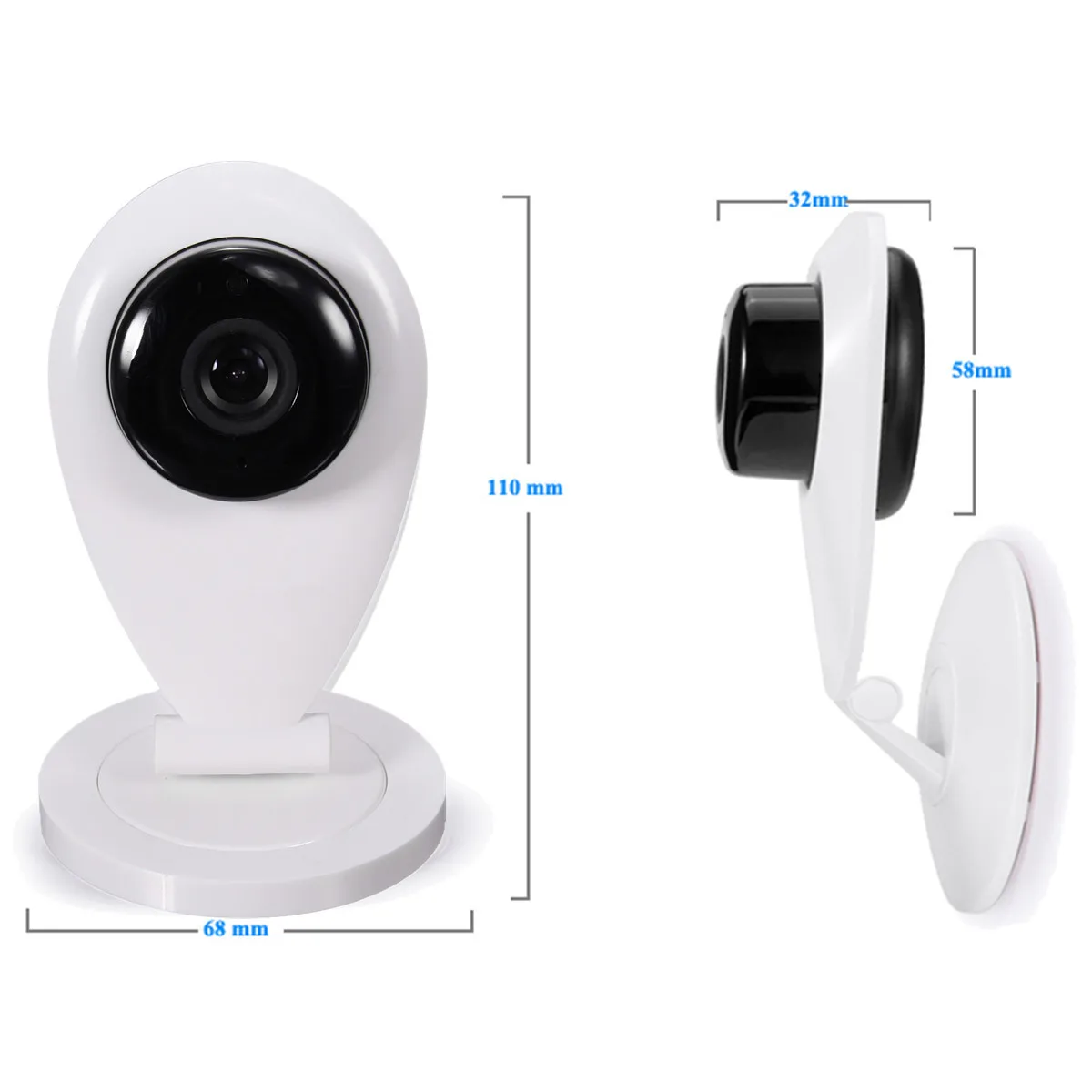 WiFi Camera DC5V/1A Powered 720P Full HD Outdoor Indoor Security IP Cam ...