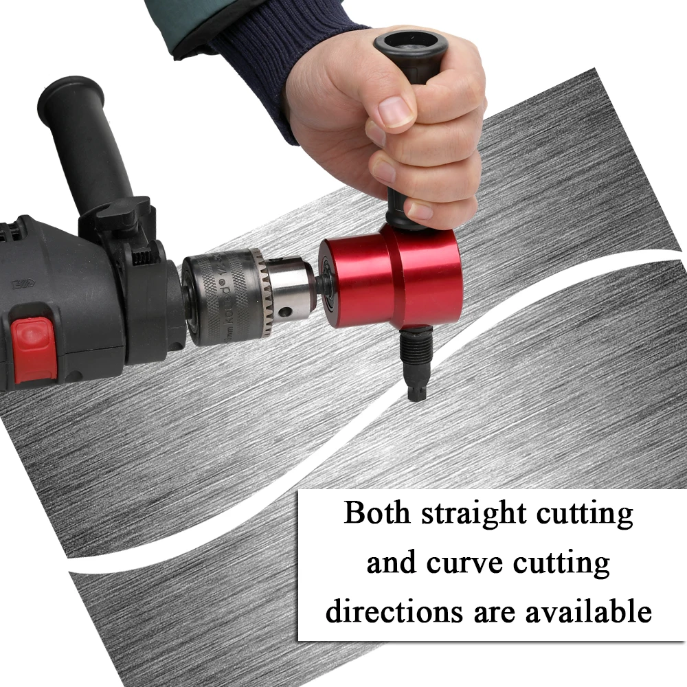 Double-headed Sheet Metal Nibbler Cutter 360 Degree Adjustable Drill ...