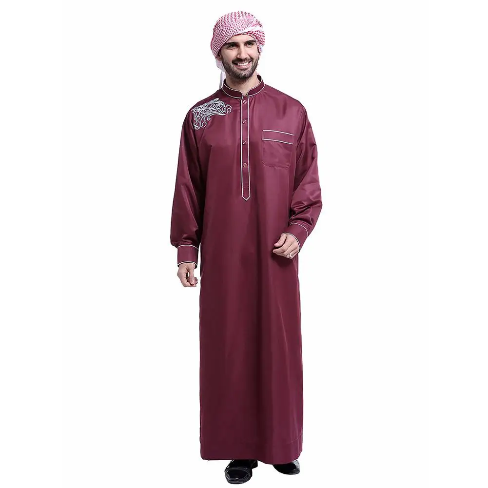 MISSKY Arab Muslim Clothing for Men Arab Male People Dress Thobe Arabic ...