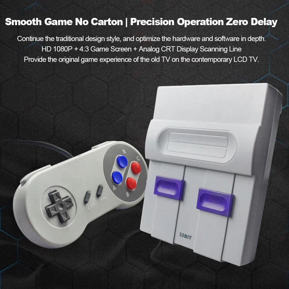 32 Bit HD Mini Classical Family Game Console TV Gaming Machine Dual ...