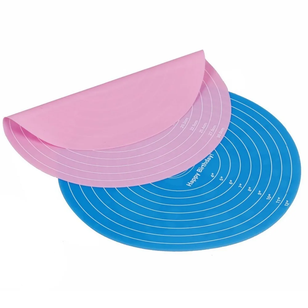 12inch-Round-Silicone-Pastry-Mat-With-Measurements-For-Cake-Turntable ...