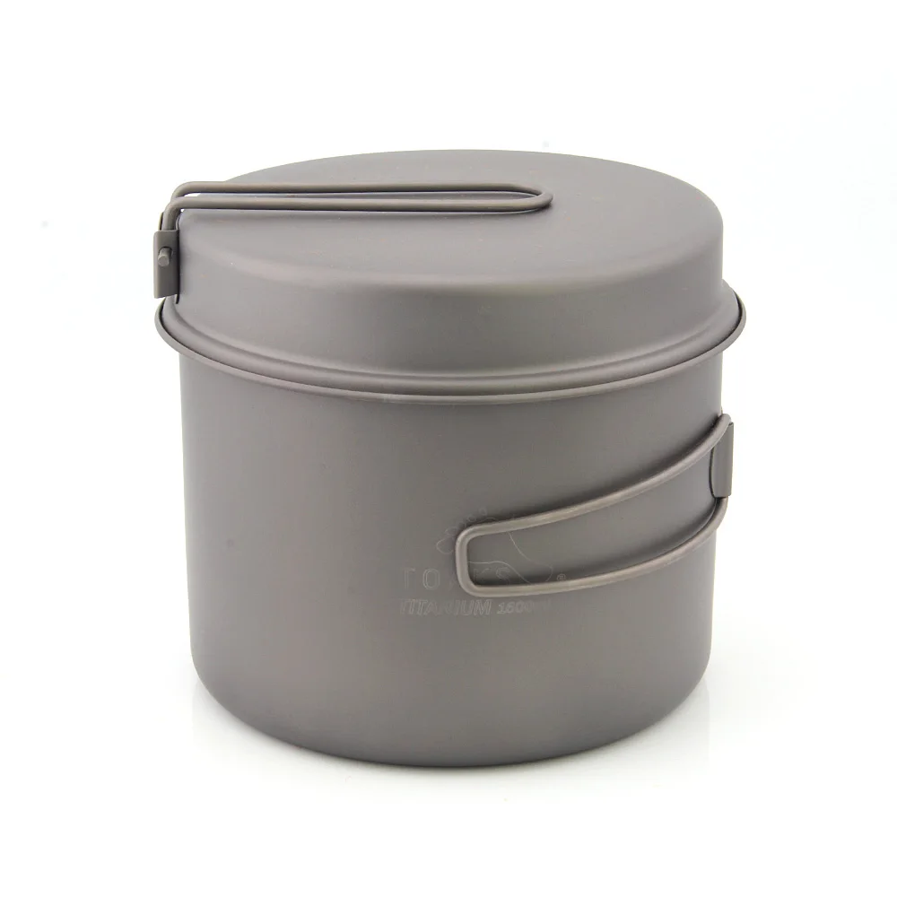 TOAKS CKW 1600 Outdoor Camping Cookware Titanium Pot Pan Titanium Bowl ...