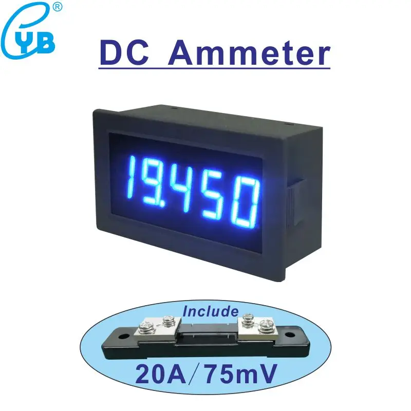 DC แอมป์ DC 20A พร้อม Shunt 20A/75mV Current Meter Amperemetre LED Dc ...