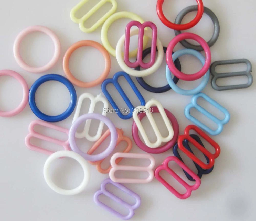 Nbnlaf 100pcs Bra Buckles (50pcs O Ring +50pcs 8 Slider) Colorful ...