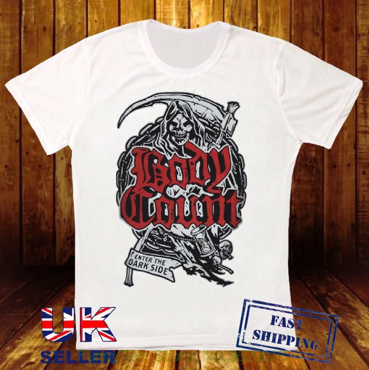 Body Count The Reaper diseñador nueva camiseta blanca 408|Camisetas ...