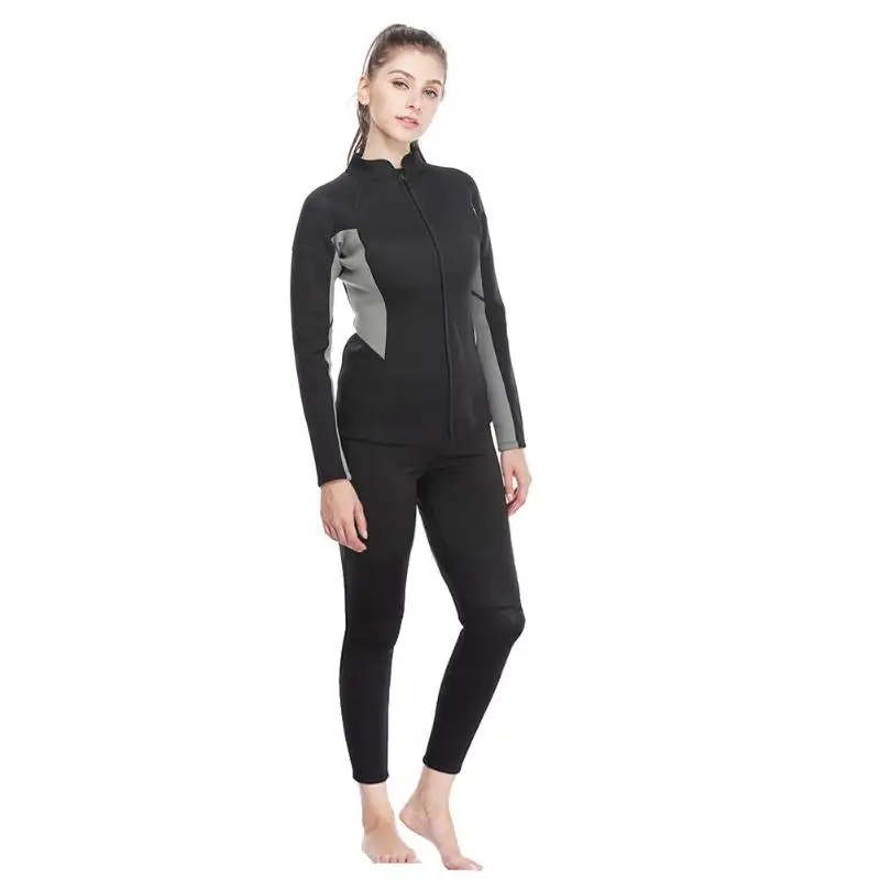 Outdoor 3mm Thick warm Female Wetsuit Long Sleeve Full Body Diving ...