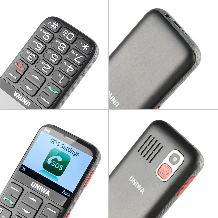 Russian keyboard 3G Old Man Mobile Phone SOS 1400mAh 2.31" Curved ...