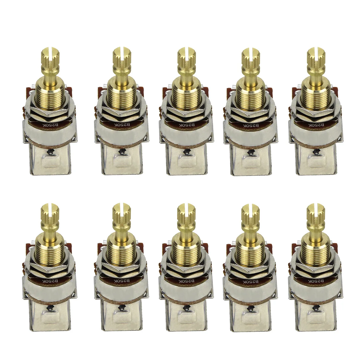 Fleor 10pcs Push-push Guitar Potentiometer B250k Linear Taper Volume ...