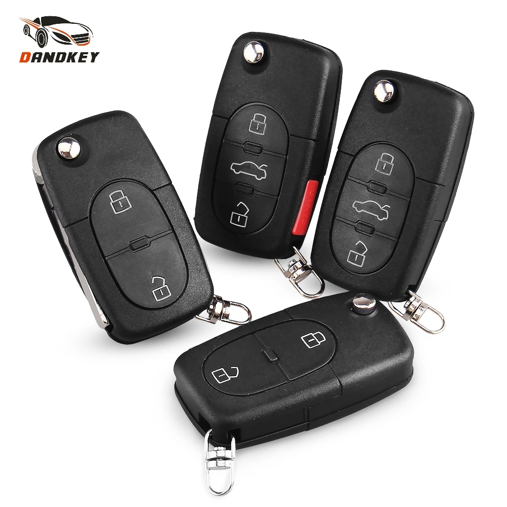 Dandkey 2/3/4 Button Remote Flip Folding Car Remote Key Shell Case For ...